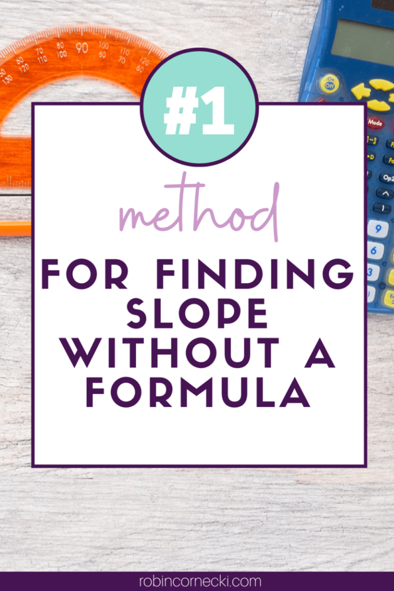 The #1 method for finding slope without using a formula! - Robin Cornecki