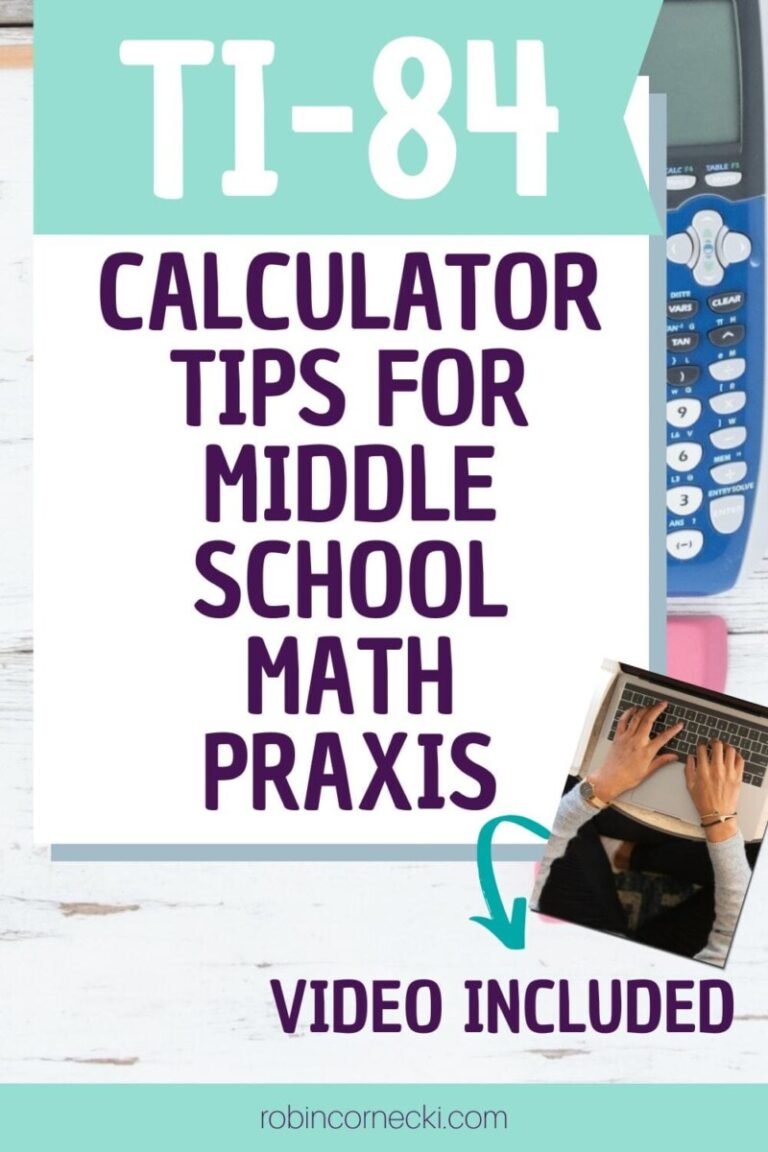 How to Use the TI-84 Calculator on the Middle School Math Praxis Test ...